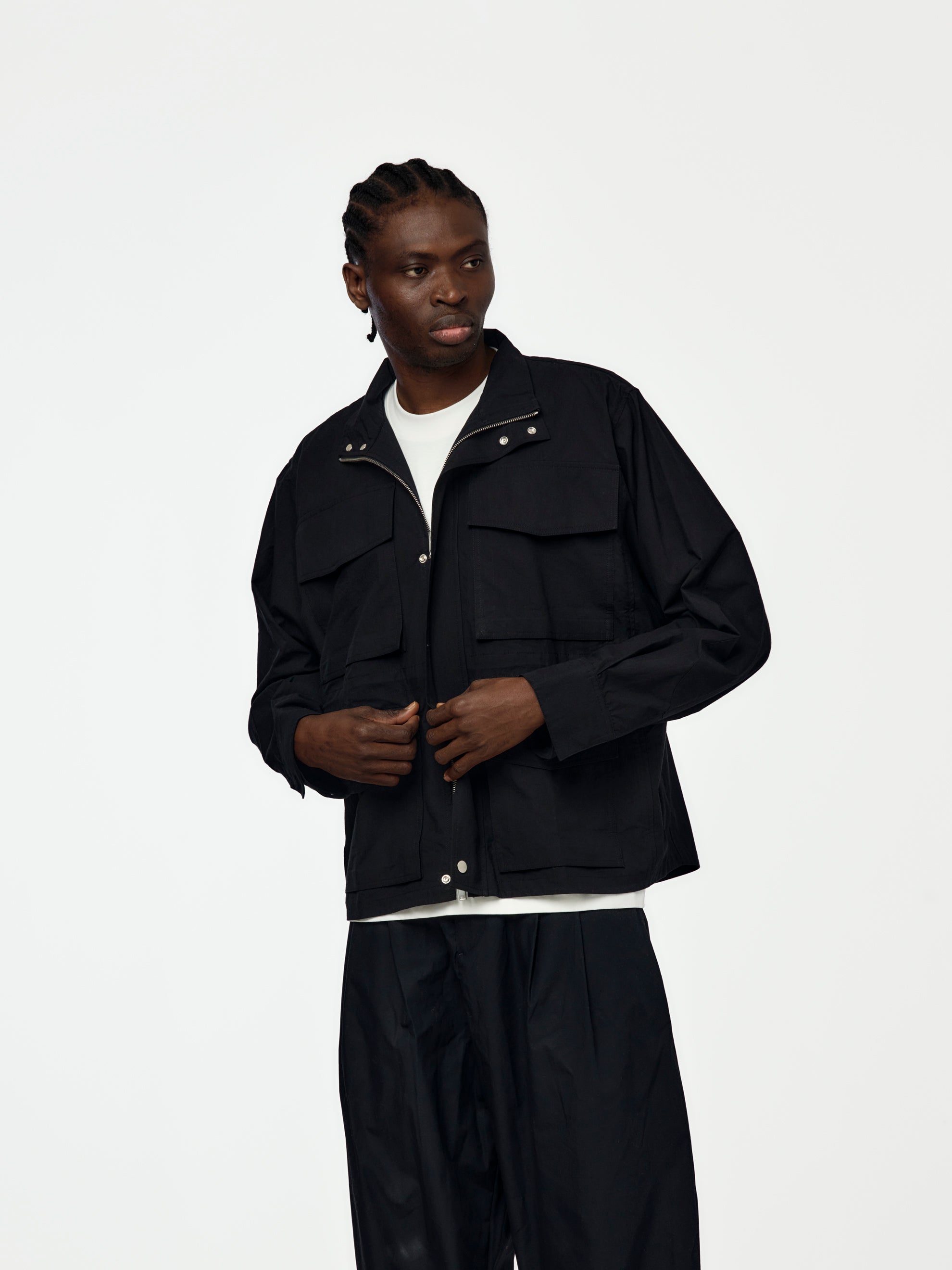 Studio Nicholson Vista Elasticated Waist Jacket (Black) - UNION LOS ANGELES