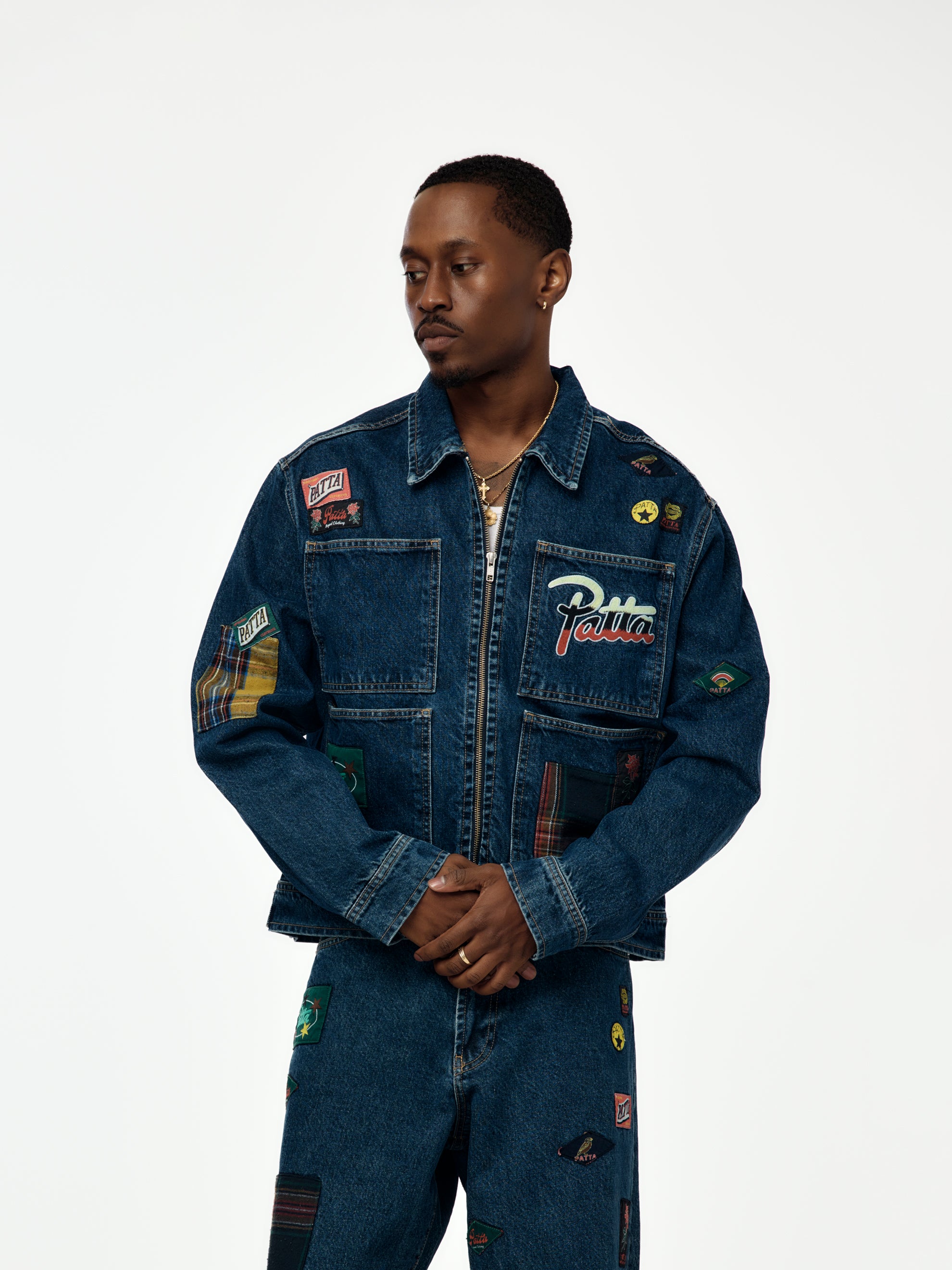 Patta Patta Whole Lotta Labels Denim Jacket (Light Blue Denim) - UNION ...